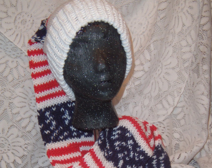 Pre-made Long Stocking Hat Americana - Etsy