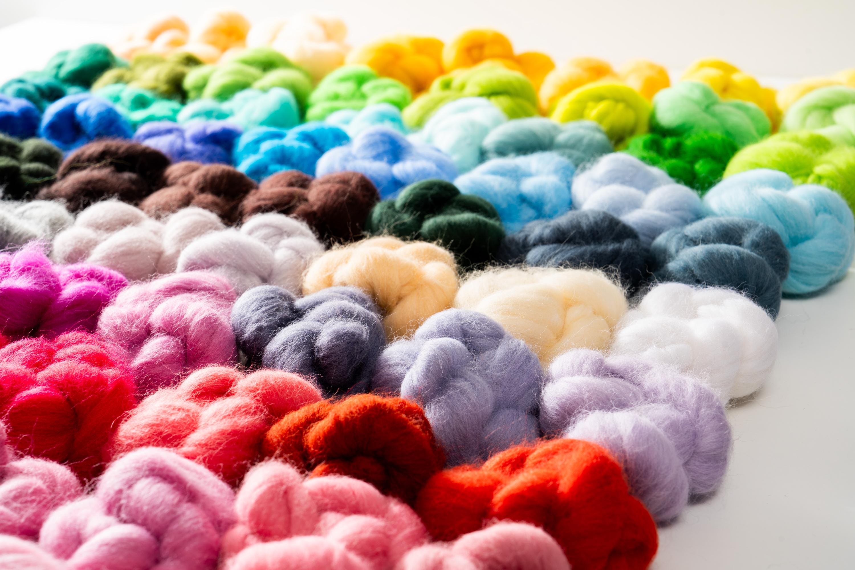 80 Colors Needle Felting Wool 100% Merino Wool/spinning/super Soft 21 ...