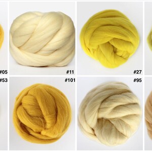 Yellow Merino Wool Roving, Felting & Spinning Fiber - Etsy