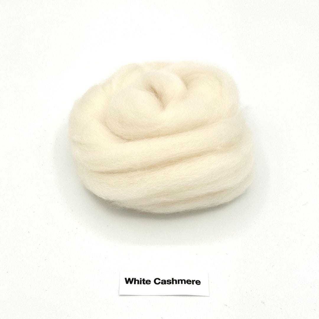 Pure Cashmere Roving/(white, Beige, Brown)/natural Colors/combing Tops ...