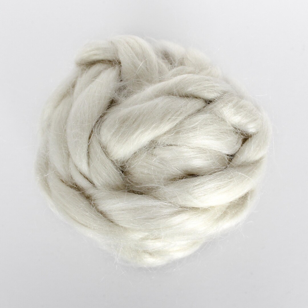 100% White Mohair Roving/undyed Fibers/combed Tops/for Felting/spinning ...