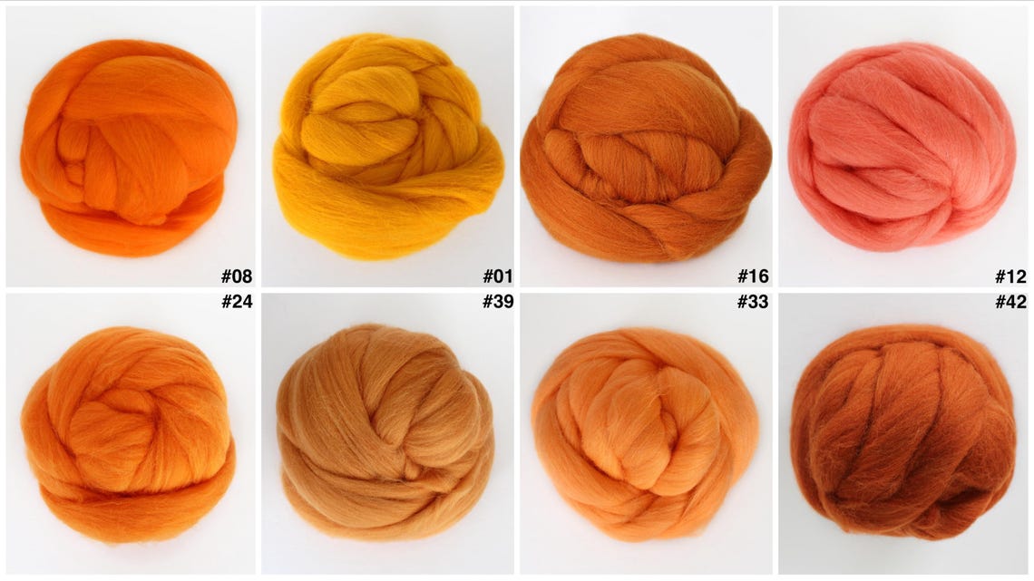 43 Colors 100% Merino Wool Roving Felting/needle Felting/spinning/super ...