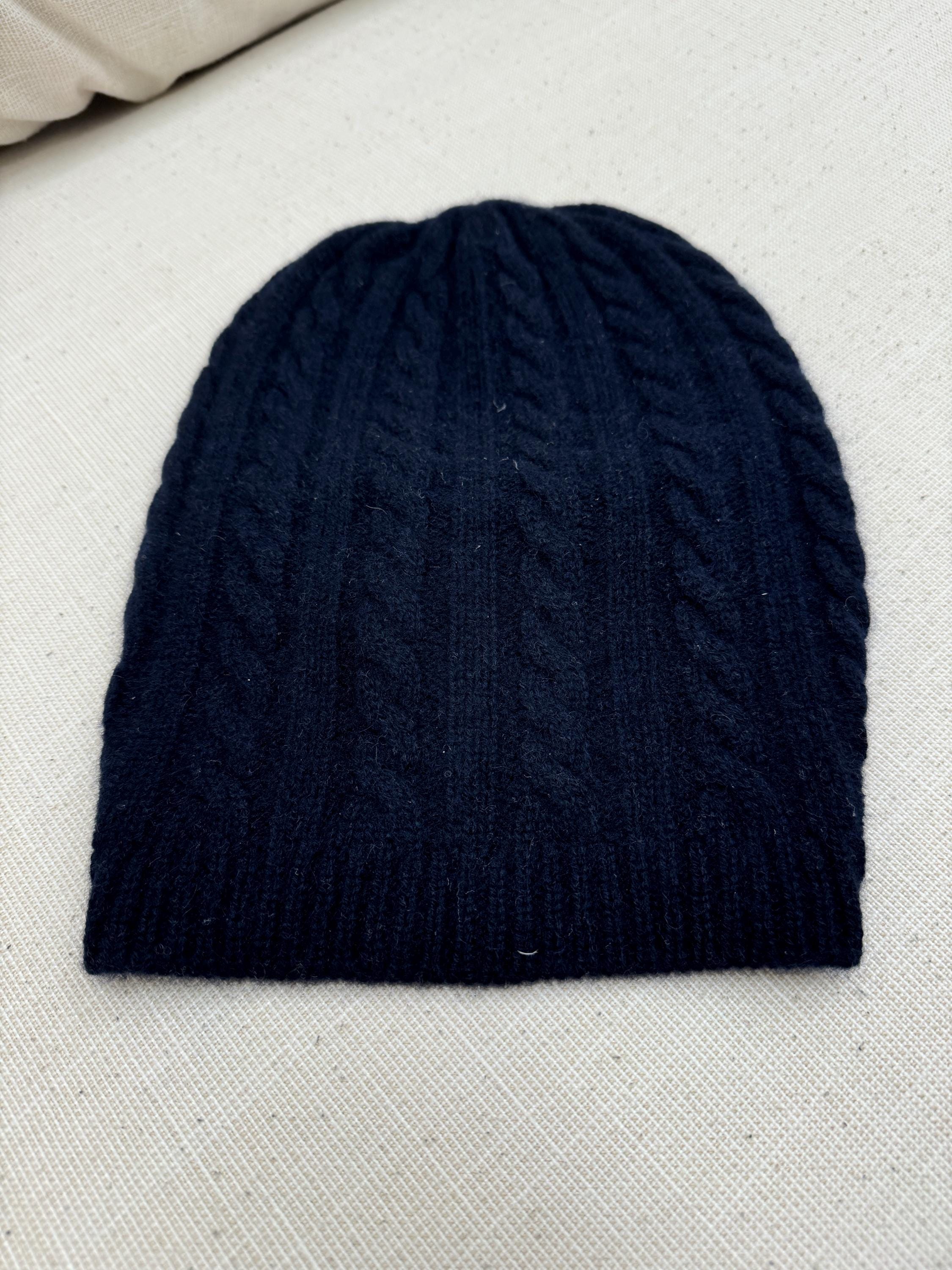 100% Cashmere- Handmade Knit -women Natural Warm Knitted Hat Beanies - Etsy