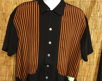 Orange striped shirt | Etsy