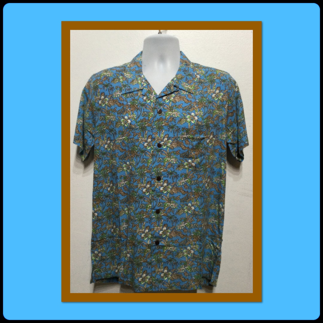 AT027 Americana 1950's Style Rayon Atomic / Tiki Print Shirt !!! by ...