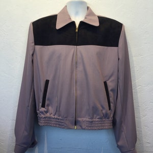 1950s Vintage Reproduction Hollywood Rogue Two Tone Rayon and Suede Top ...