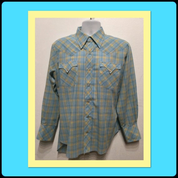 vintage western shirt plaid - Gem