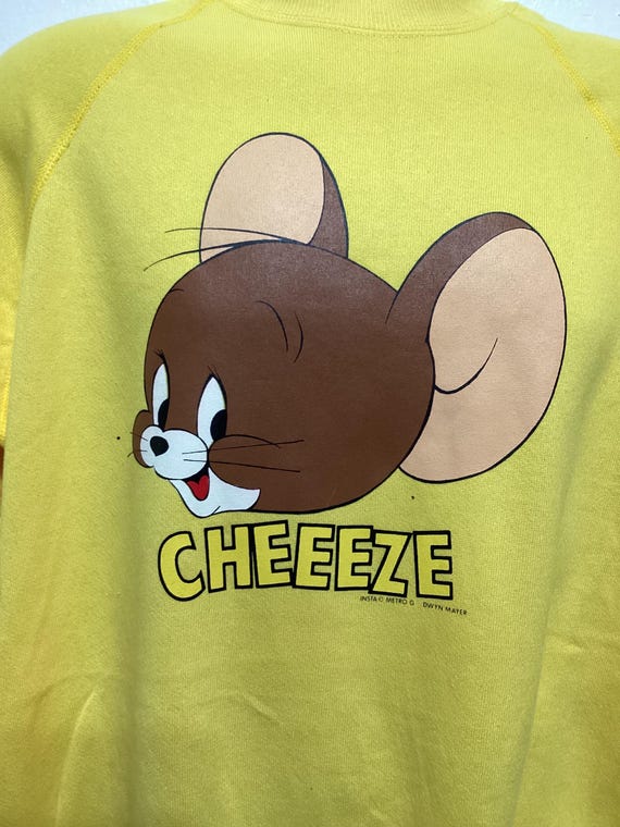 Vintage 1970s "Cheeeze" Tom and Jerry decal sweatshir… - Gem