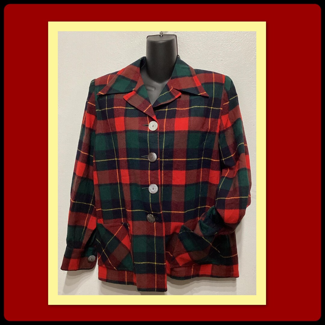 Vintage 1940s/50s Womens Plaid Wool 49er Jacket by Pendleton - Etsy