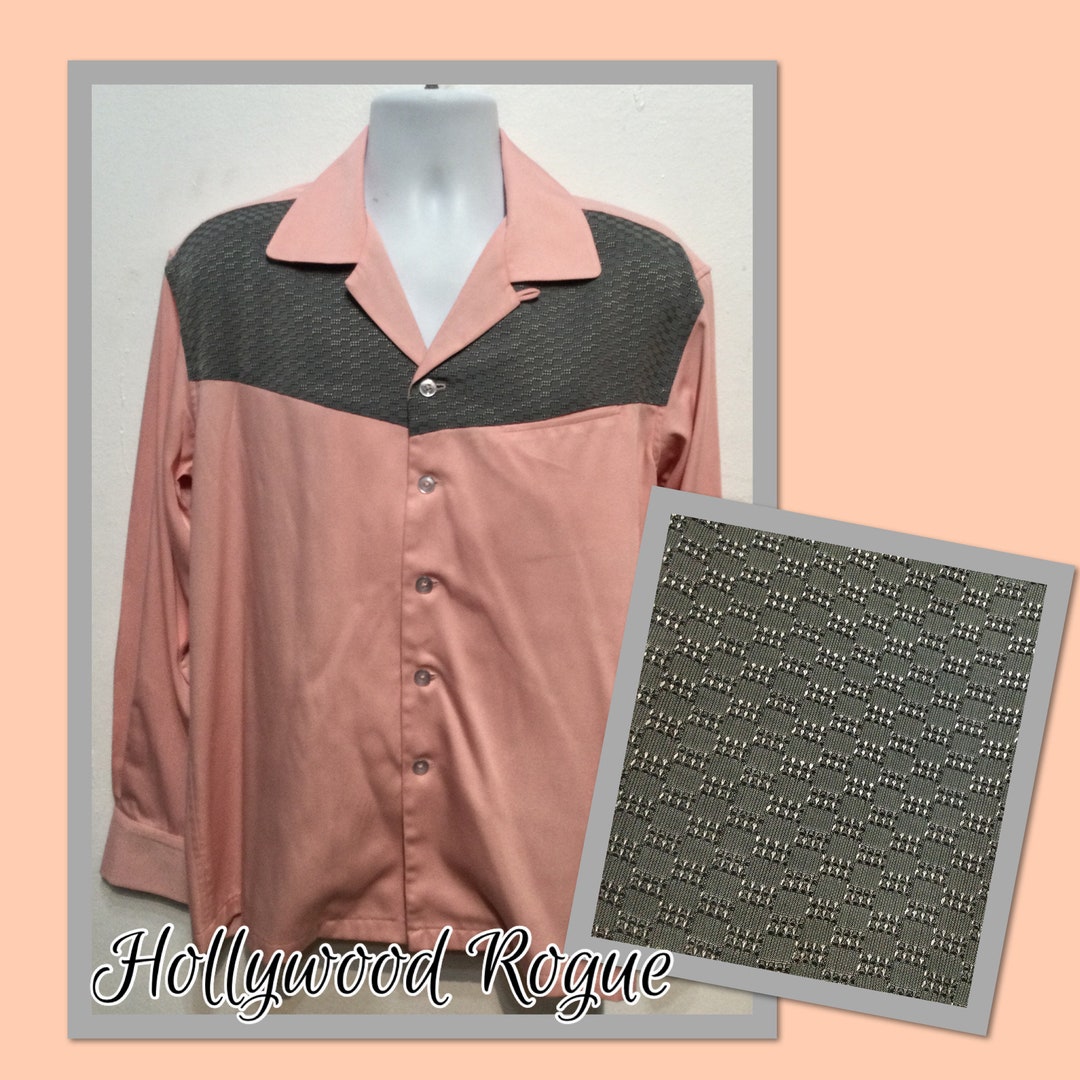 1950s Vintage Reproduction Two Tone Acetate Panel Rock N Roll Shirt by ...
