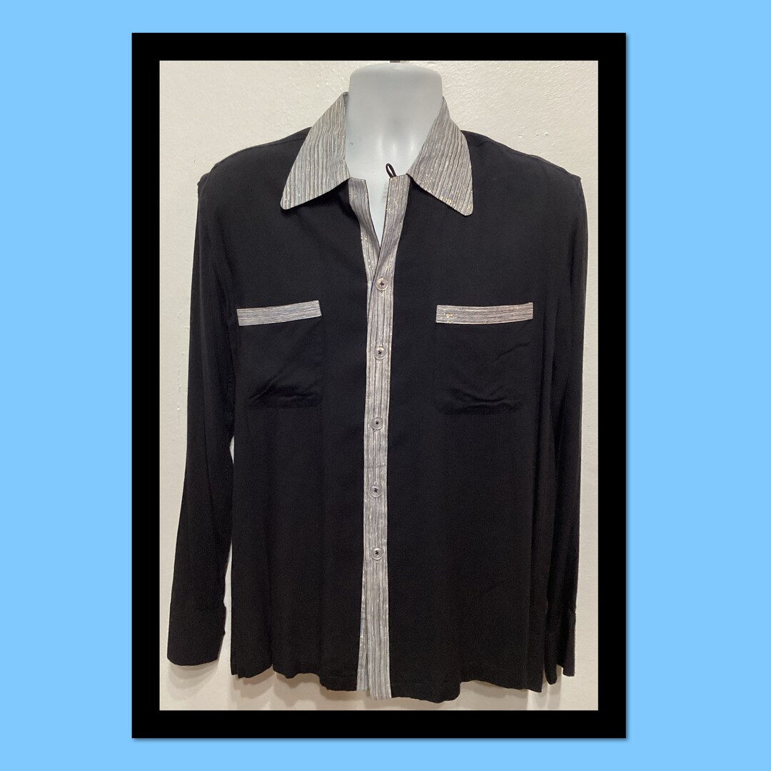 1950s Two Tone Vintage Reproduction Lurex rock N Roll Shirt by ...