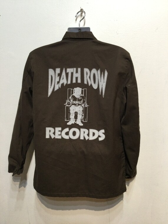 Vintage printed brown work jacket- "Death Row Records" - Gem