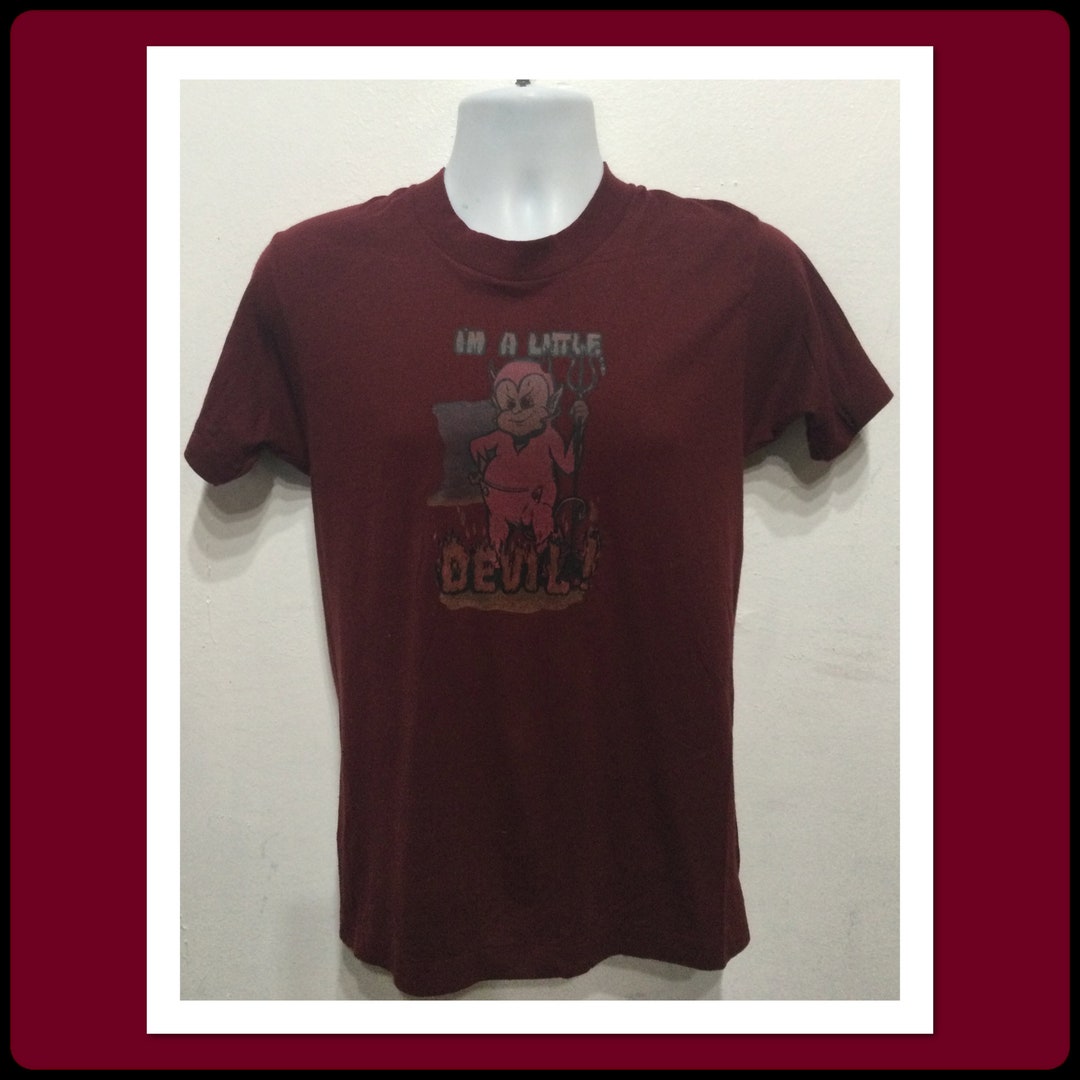Vintage 1970s "i'm a Little Devil" Decal T-shirt Size Medium - Etsy