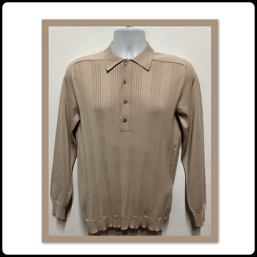 Vintage Long Sleeve Banlon Style Knit Shirt - Etsy