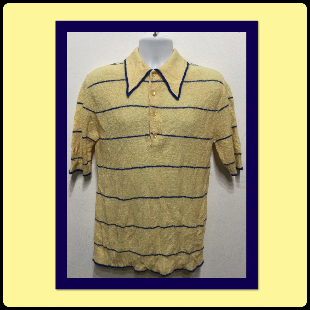 Vintage 1960s Two Tone Banlon Style Knit Shirt by Jantzen. Size Large ...