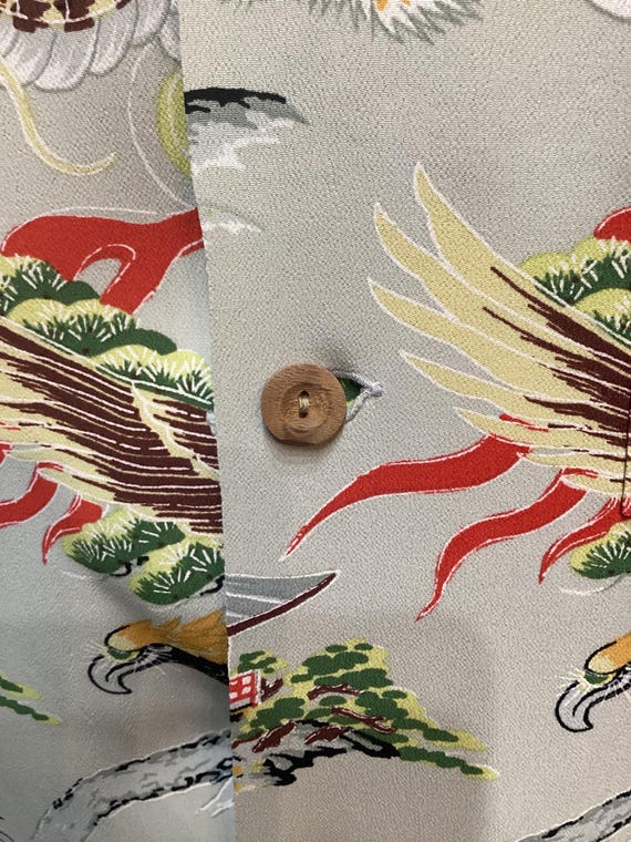 1940s vintage reproduction tiger and dragon print ray… - Gem