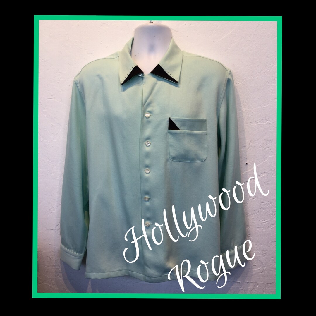 1950s Vintage Reproduction Hollywood Rogue Mint and Black - Etsy
