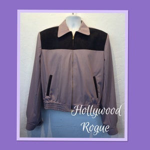 1950s Vintage Reproduction Hollywood Rogue Two Tone Rayon and Suede Top ...