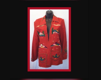 Folk Art Jacket - Etsy