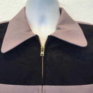 1950s Vintage Reproduction Hollywood Rogue Two Tone Rayon and Suede Top ...