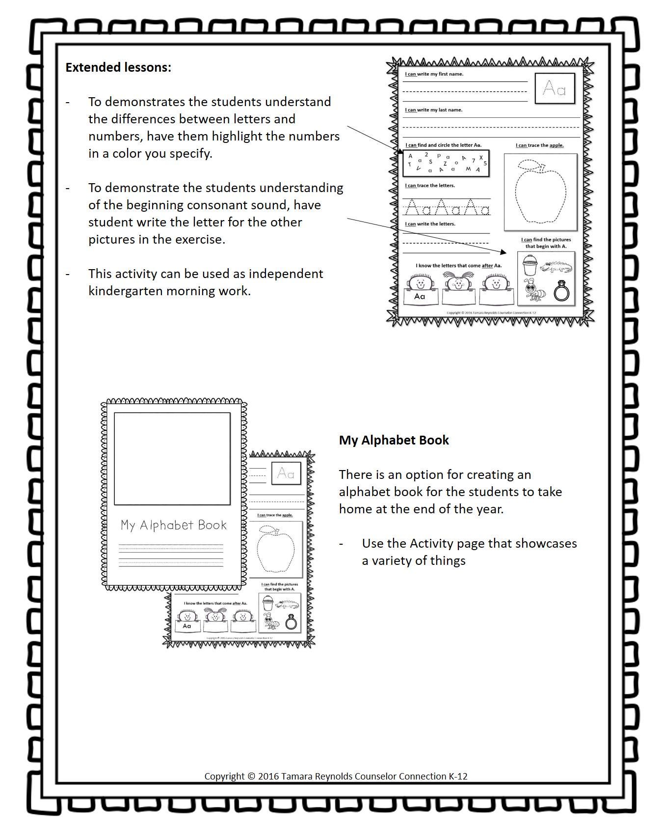 Alphabet Morning Work - No Prep Worksheets - Etsy