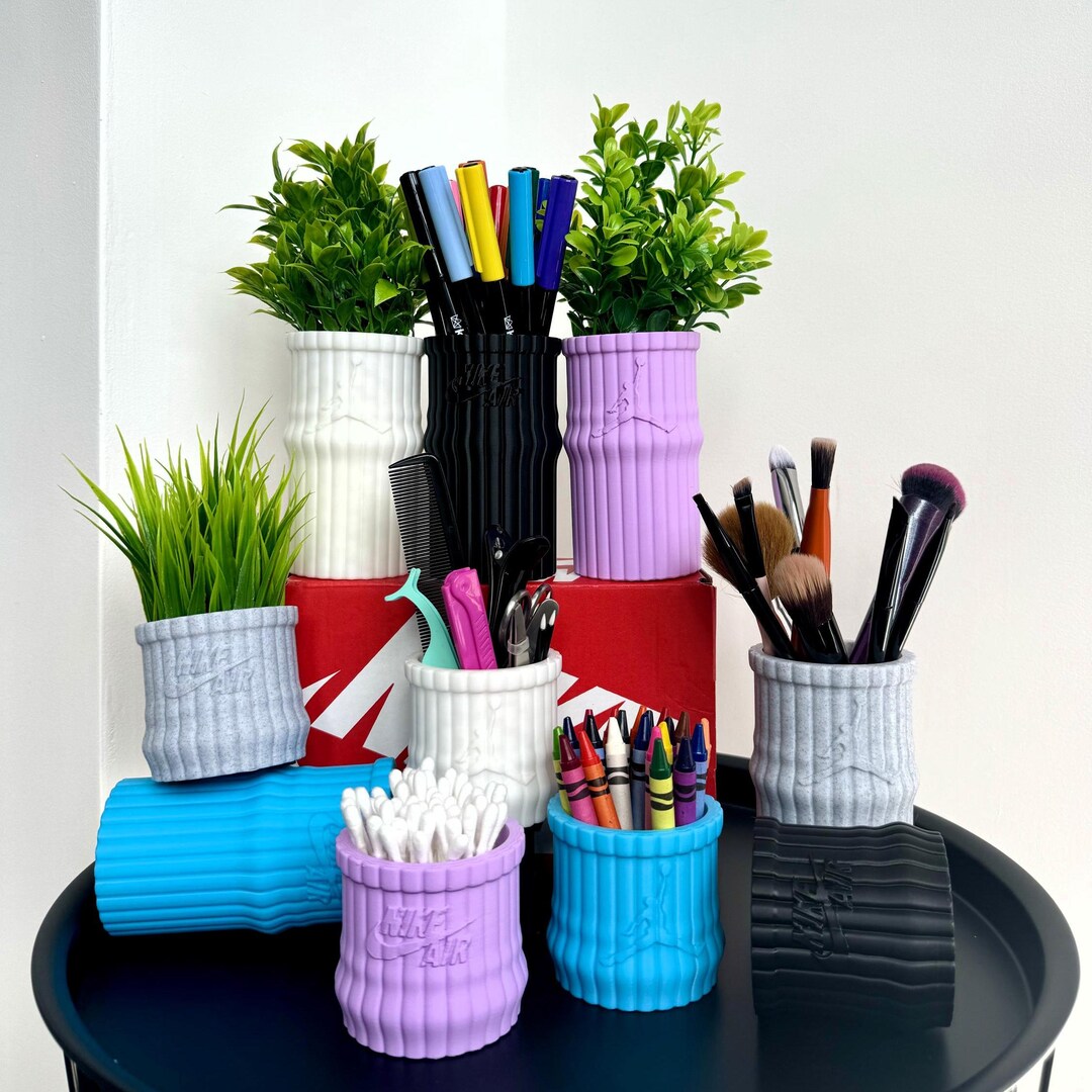 Nike Jordan Sock Planter / Makeup Brush Holder, Art, Sneakerhead Gift ...