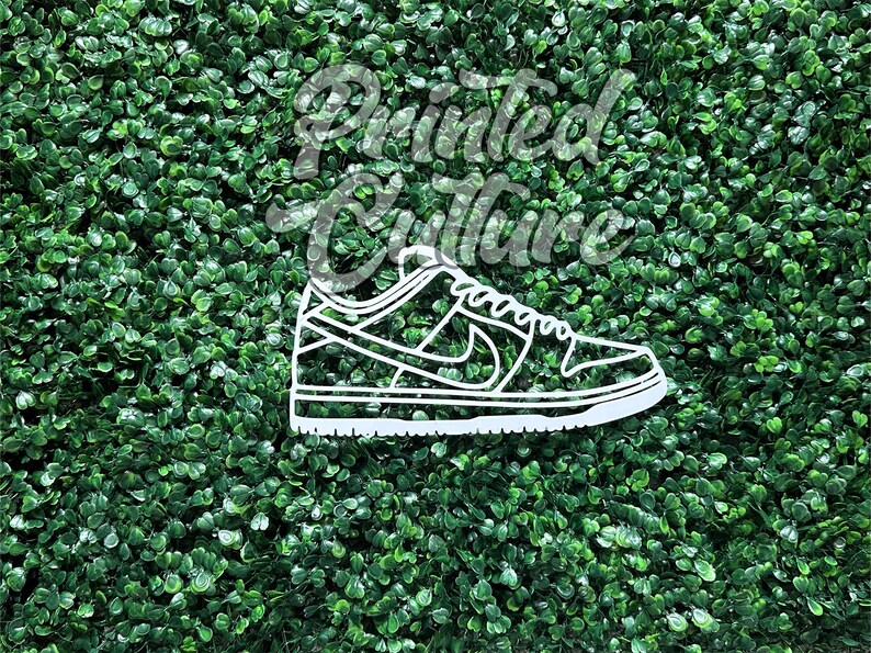 Dunk Inspired Silhouette 3D Printed Wall Art, Sneakerhead Gift ...