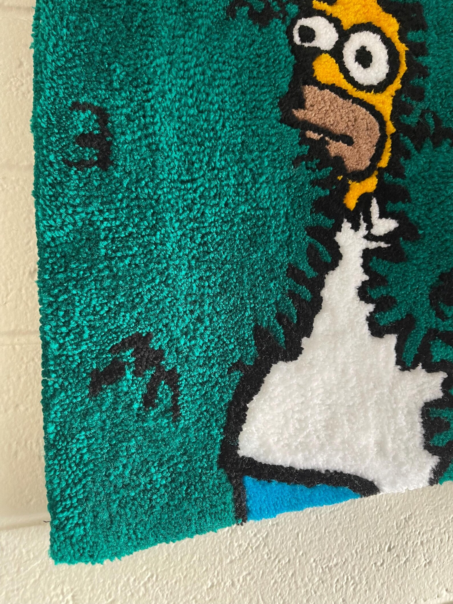 The Simpsons Homer Wall Hanging Rug - Homer Hiding in the Bushes Scene ...