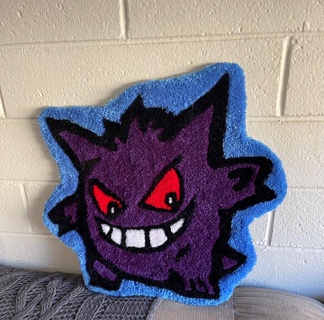 Handmade Wall Rug Inspired by Pokémon Gengar Spooky Gengar Wall Decor ...