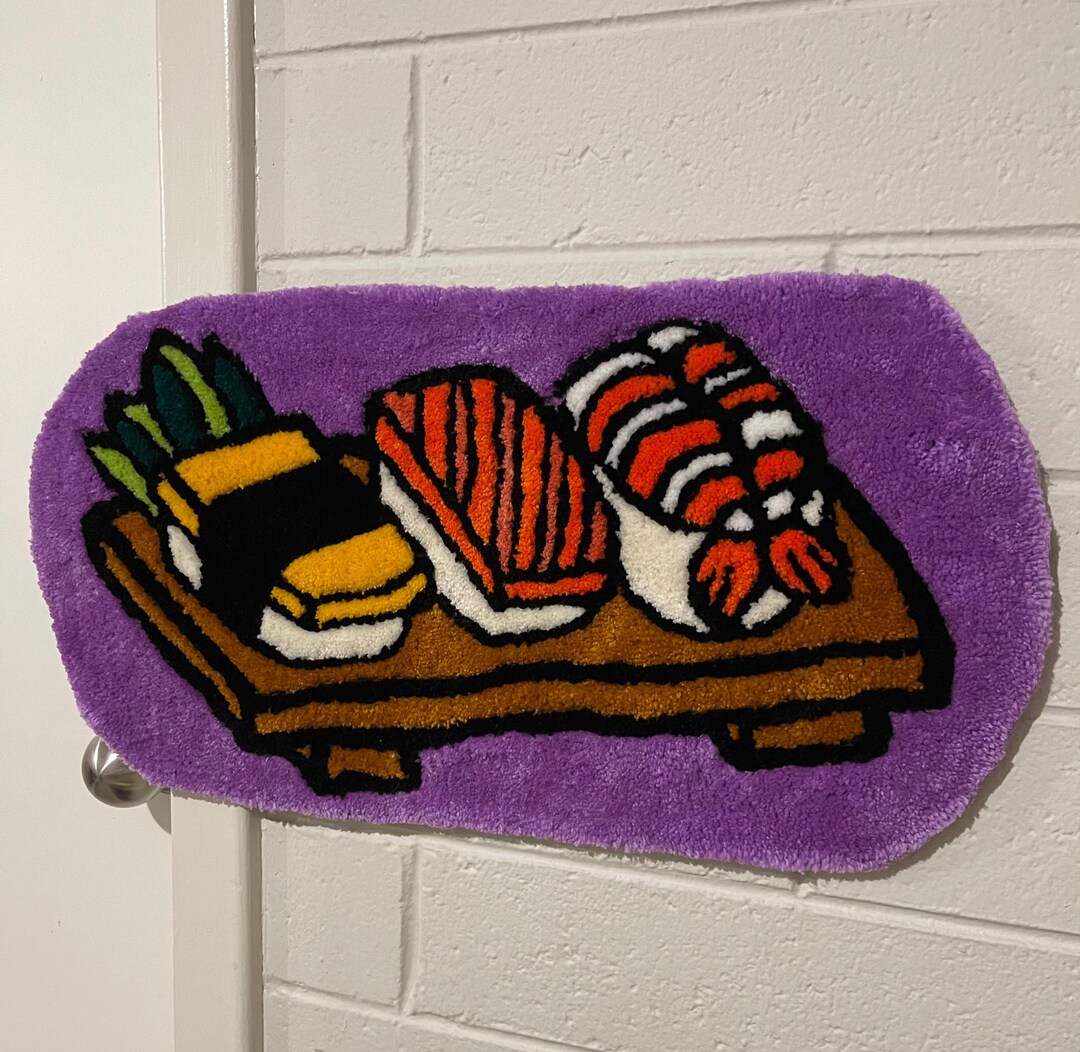 Handmade Sushi Wall Rug – Unique Japanese-inspired Home Decor - Etsy