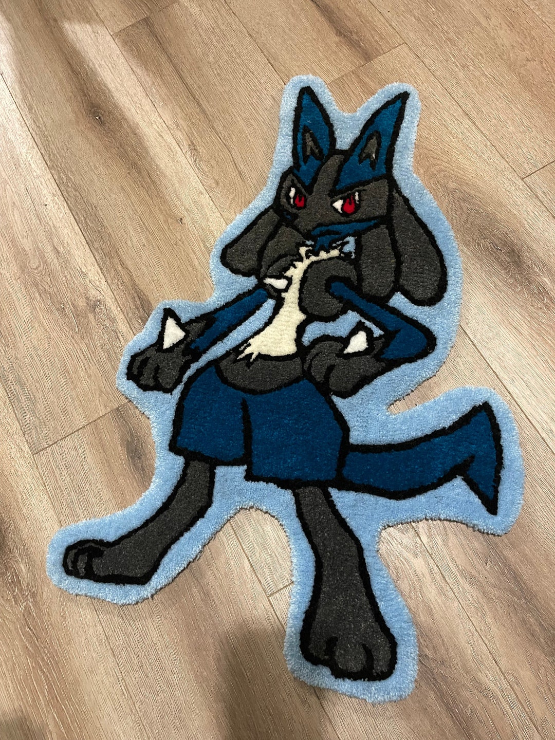 Pokémon Lucario Handmade Rug - Etsy