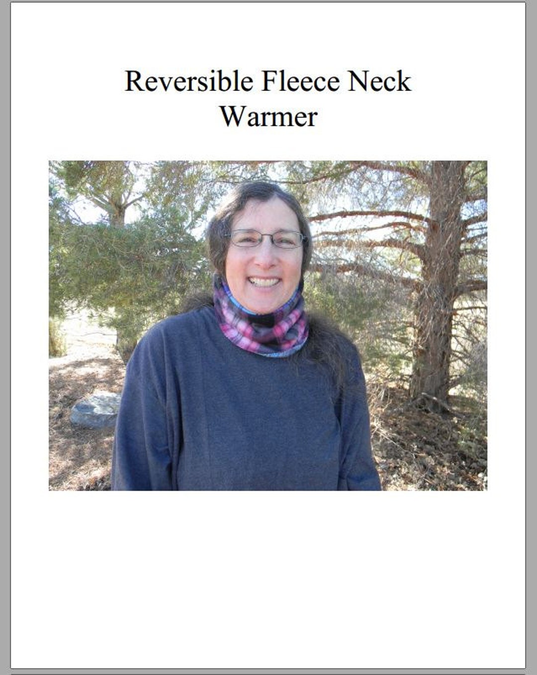 Reversible Fleece Neck Gator Neck Warmer PDF Pattern Intermediate ...