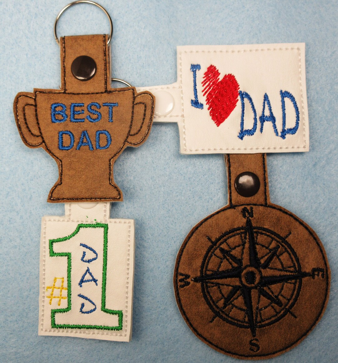 Key Chains for Father's, Bestdad, 1dad, I Heart Dad, Travel Loving Dad ...