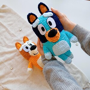 Patrón amigurumi bluey y bingo, patron crochet bluey, perro amigurumi ...