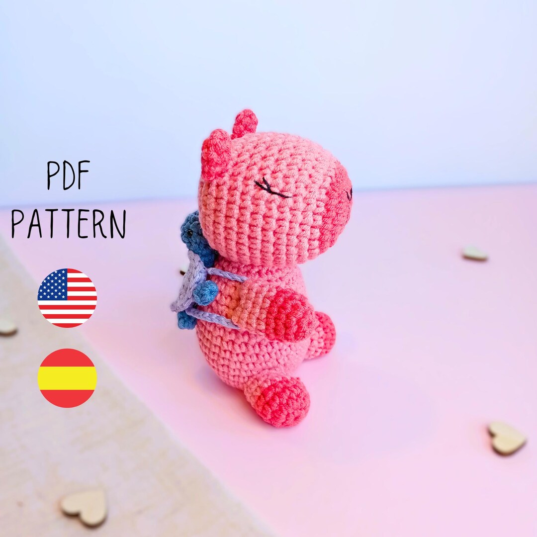 Patrón Amigurumi Capibara - Capibara de Crochet con Corazón, Regalo de ...