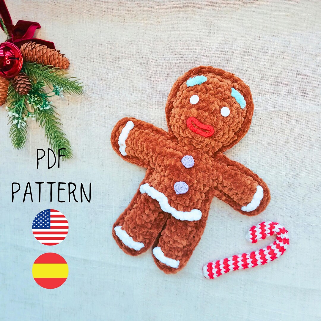 Gingerbread Man Amigurumi Crochet Pattern – Christmas Cookie, Holiday ...