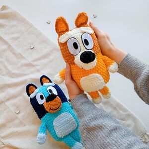 Patrón amigurumi bluey y bingo, patron crochet bluey, perro amigurumi ...