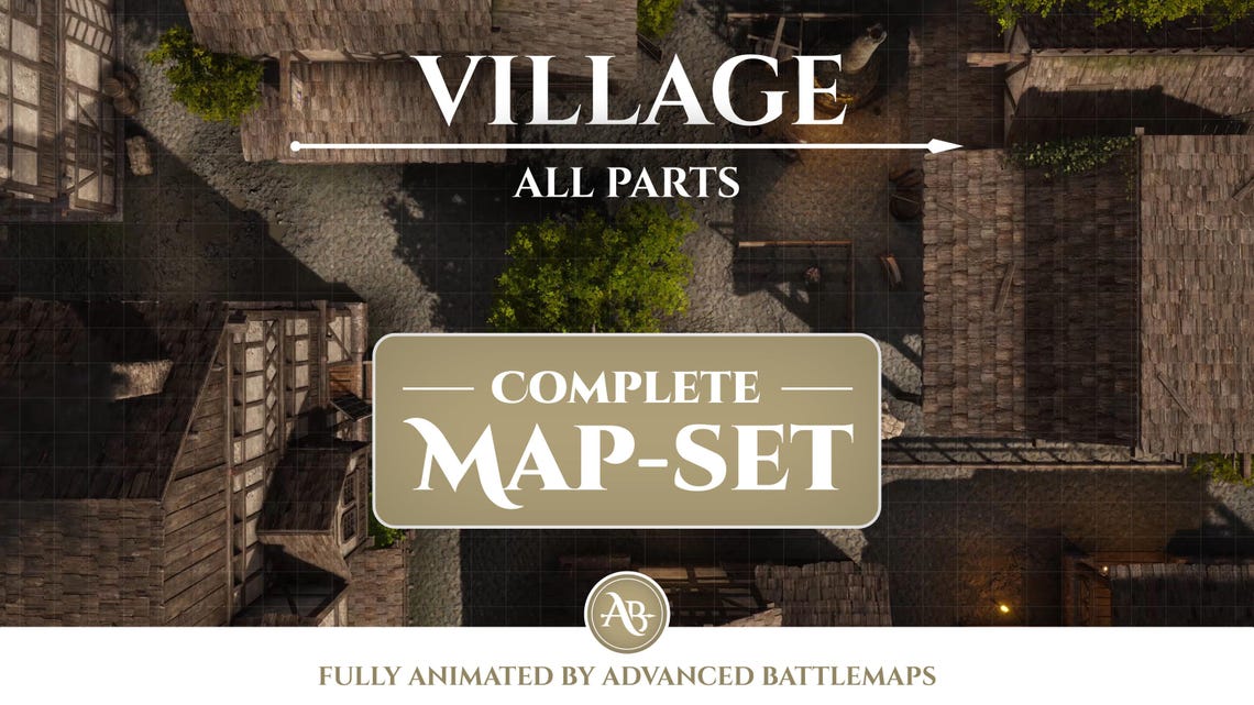 Animated Battlemap | Village - Complete Map-set - Dungeon and Dragons ...