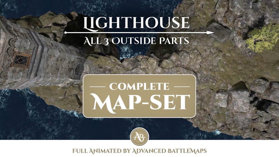 Animated Battlemap | Lighthouse - Complete Outside Map-set - Dungeon ...