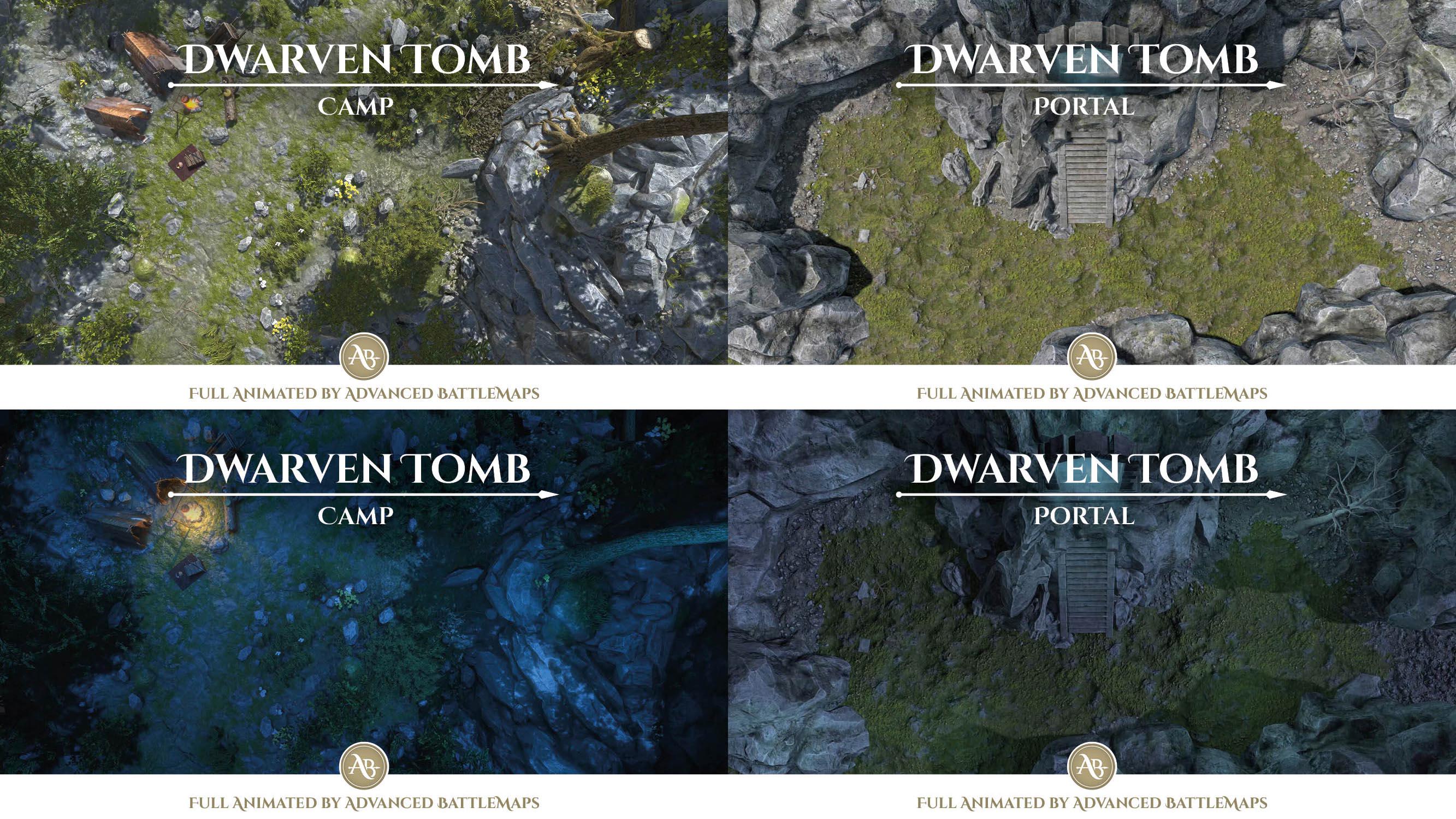Animated Battlemap | Dwarven Tomb - Complete Map-set - Dungeon and ...
