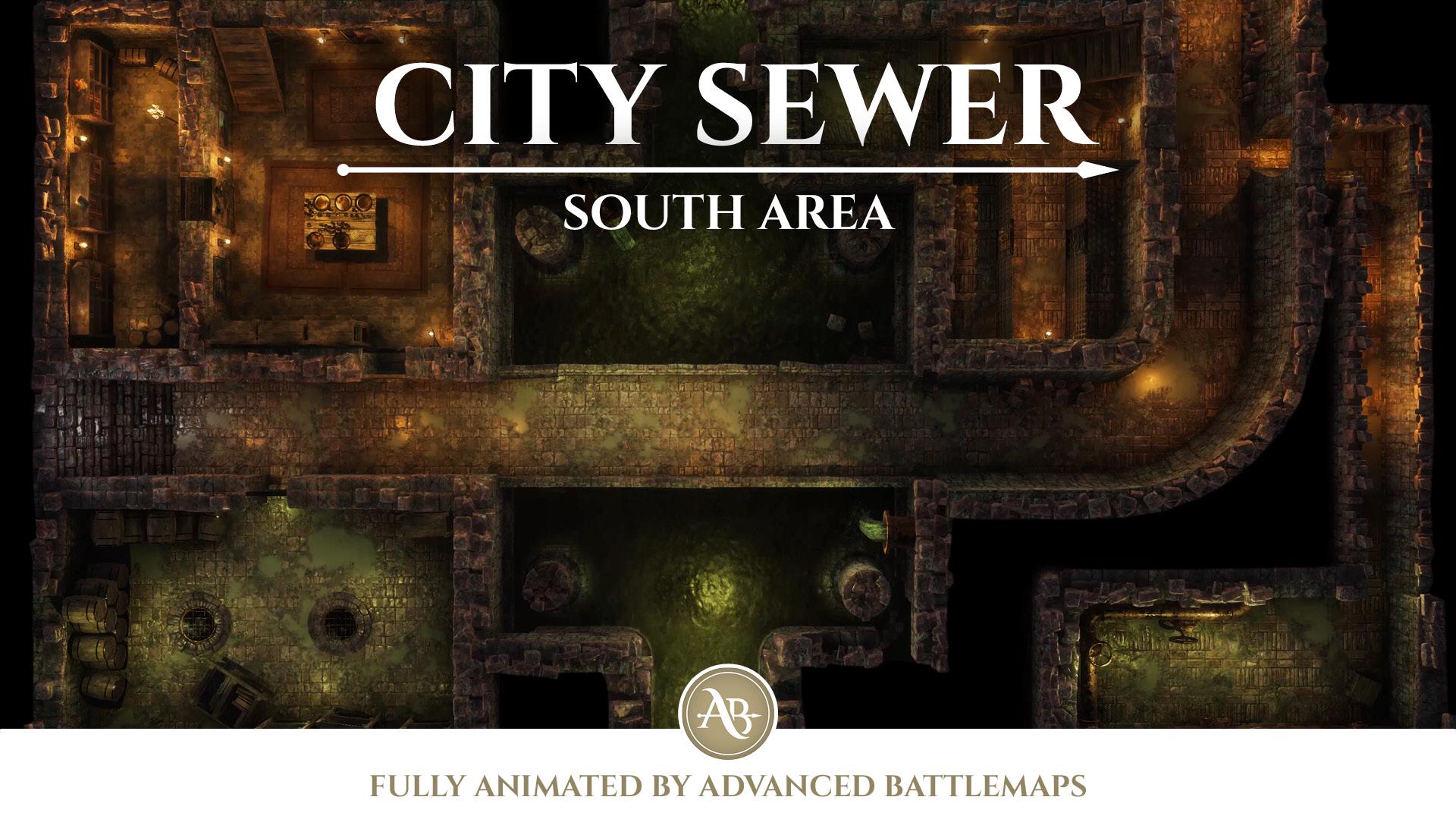 Animated Battlemap | City Sewer - Complete Map-set - Dungeon and ...