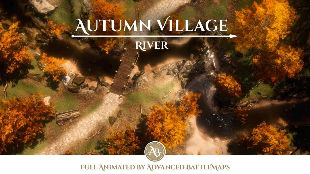 Animated Battlemap | Autumn Village - Part 4/4 River - Dungeon and ...