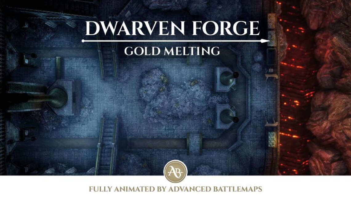 Animated Battlemap | Dwarven Forge - Part 3/4 Gold Melting - Dungeon ...
