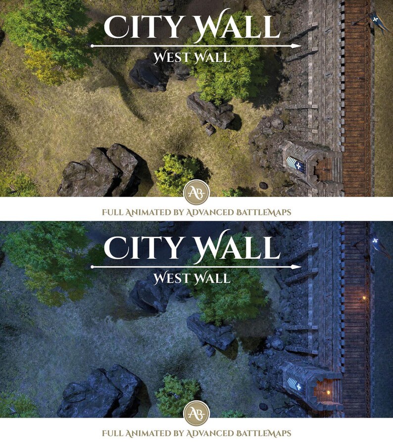 Animated Battlemap | City Wall - Complete Map-set - Dungeon and Dragons ...