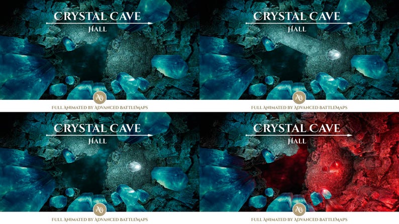 Animated Battlemap | Crystal Cave - Complete Map-set - Dungeon and ...
