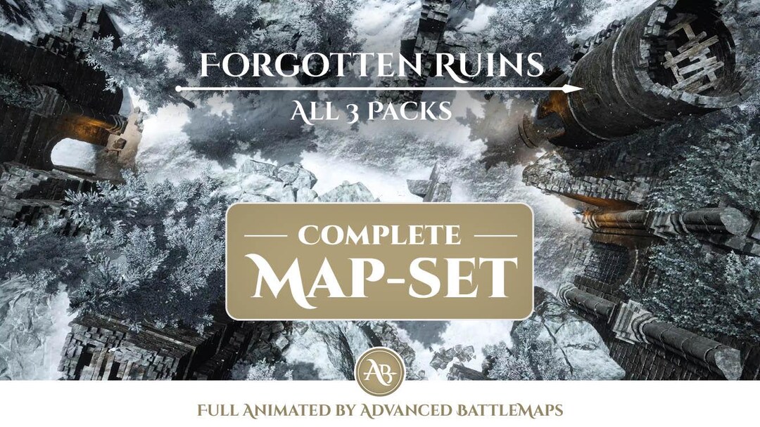 Animated Battlemap | Forgotten Ruins - Complete Map-set - Dungeon and ...