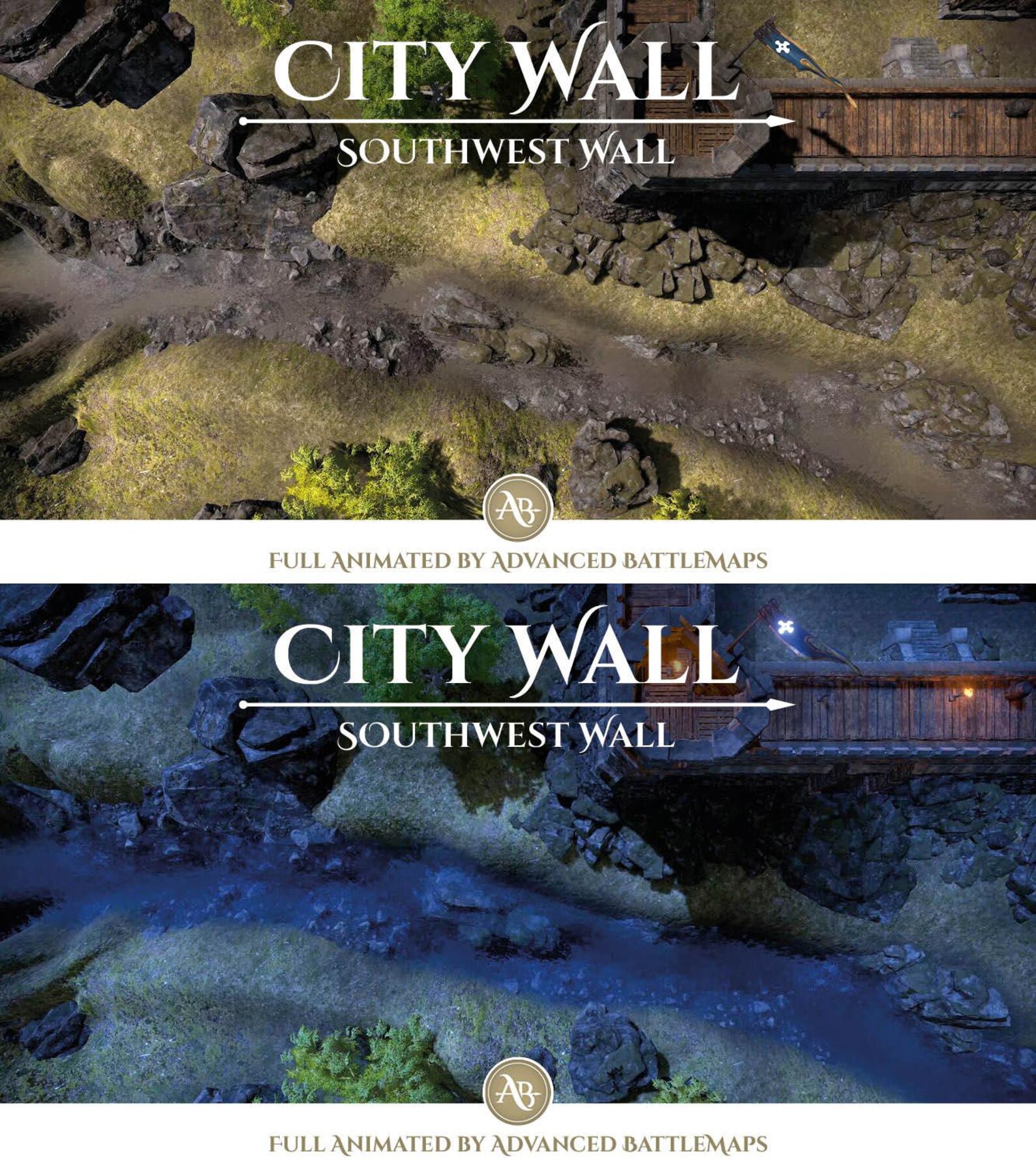 Animated Battlemap | City Wall - Complete Map-set - Dungeon and Dragons ...