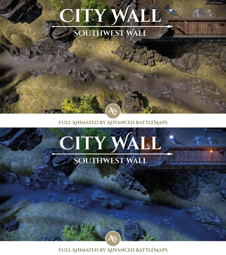 Animated Battlemap | City Wall - Complete Map-set - Dungeon and Dragons ...