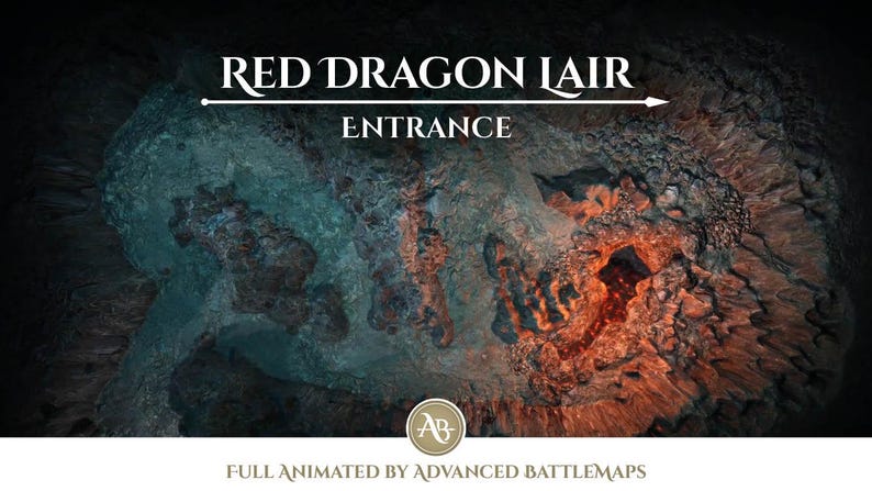 Animated Battlemap | Red Dragon Lair - Complete Map-set - Dungeon and ...