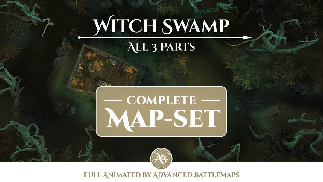 Animated Battlemap | Witch Swamp - Complete Map-set - Dungeon and ...